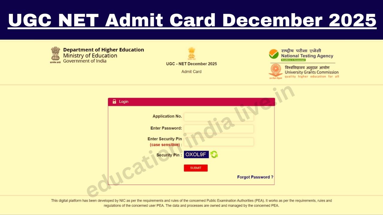 UGC NET Admit Card 2025 December Season: यूजीसी नेट एडमिट कार्ड यहां से ...